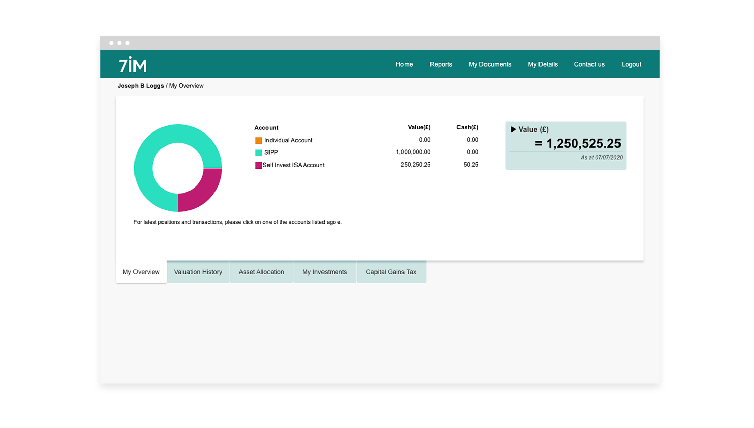 7IM Client Portal | Advised Clients | 7IM