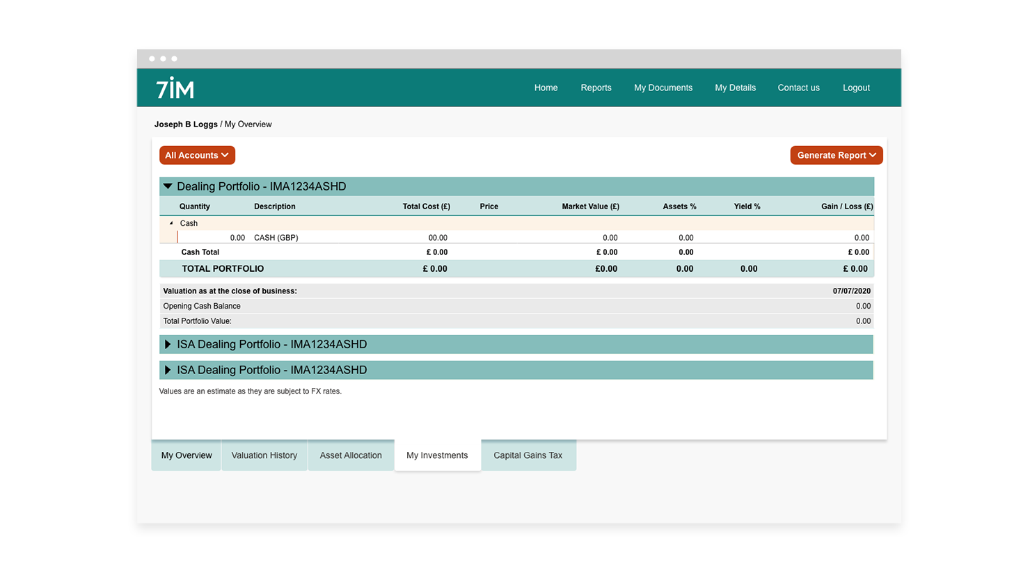 7IM Client Portal | Advised Clients | 7IM